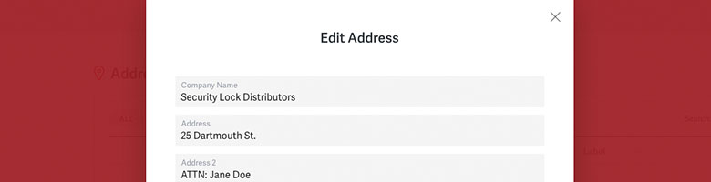 Manage Your Addresses on Seclock.com | SECLOCK